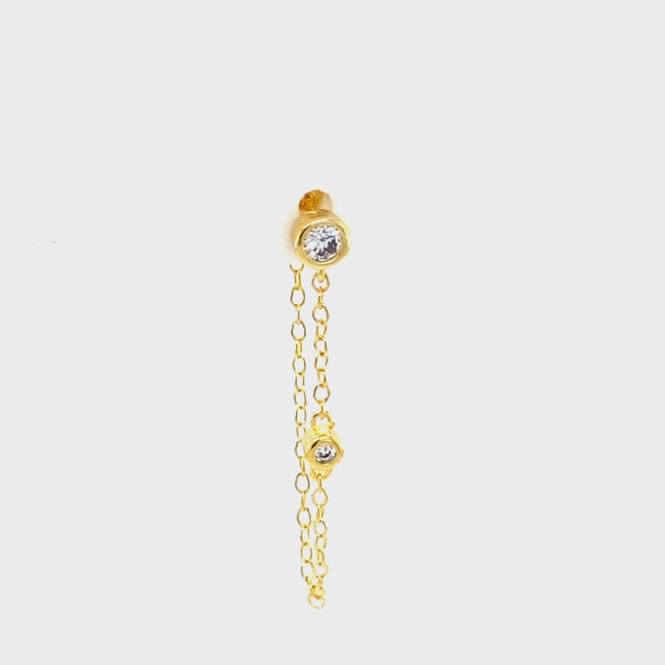 Single Crystal Stud Chain – CM Jewellery Designs Ltd